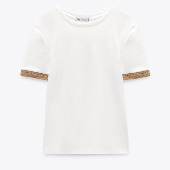 Zara | Tops | Nwt Zara Contrast Top | Poshmark